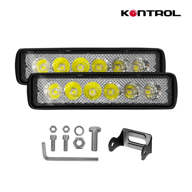 Kit Barras Led 6” 1.800LM Luz de Punto KONTROL | Mercomax Motors