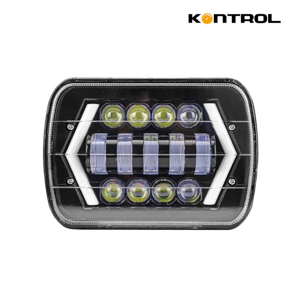 Faro Led Rectangular 7" Modelo Flecha 3.600LM | Mercomax Motors