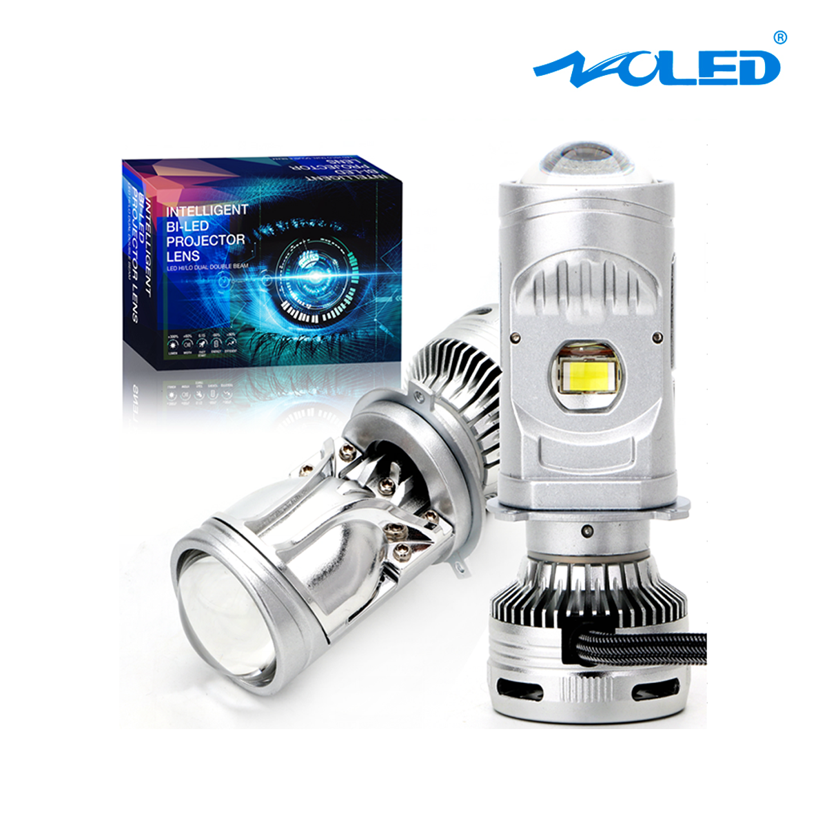 Mini Proyector LED Lupa AM14 H4 18.000LM | Mercomax Motors