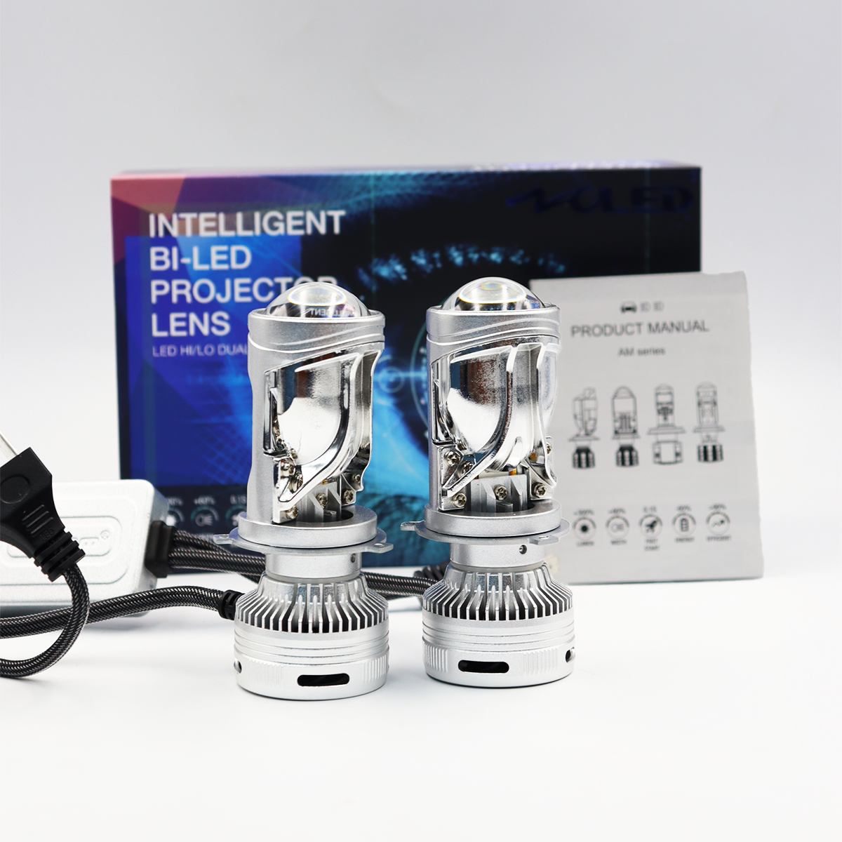 Mini Proyector LED Lupa AM14 H4 18.000LM | Mercomax Motors