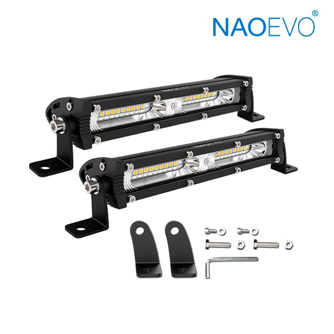 Kit Barras LED Slim 7” 6.000LM Spot Blanco | Mercomax Motors