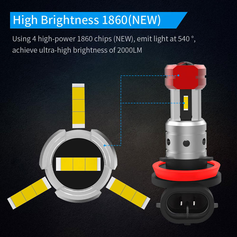 Foco Led N86 9006 Luz Ámbar 4.000LM NAOEVO | Mercomax Motors