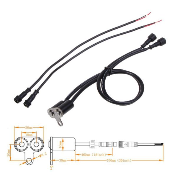 Interruptor Switch Aluminio 2 Botones Base Perno | Mercomax Motors