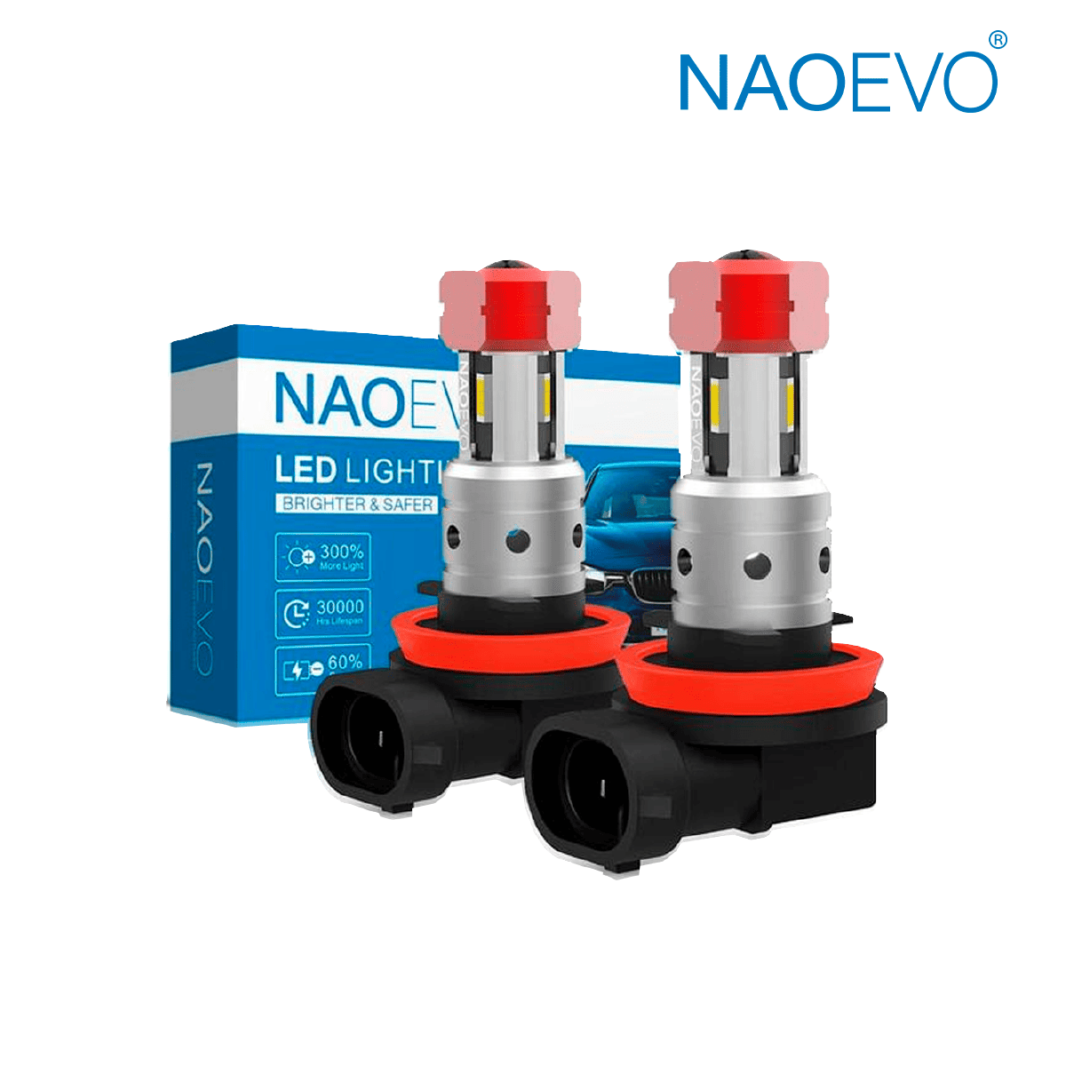 Foco Led N86 9006 Luz Blanca 4.000LM NAOEVO | Mercomax Motors