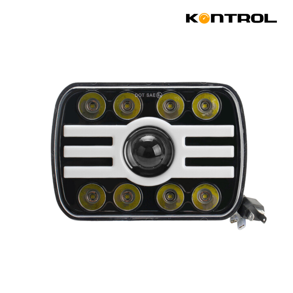 Faro Led Rectangular 7" Modelo H 4.000LM | Mercomax Motors